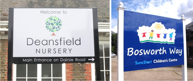 Box Tray Post Mounted School Signs - Signs 4 Schools