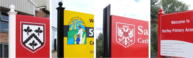 Box Tray Post Mounted School Signs - Signs 4 Schools