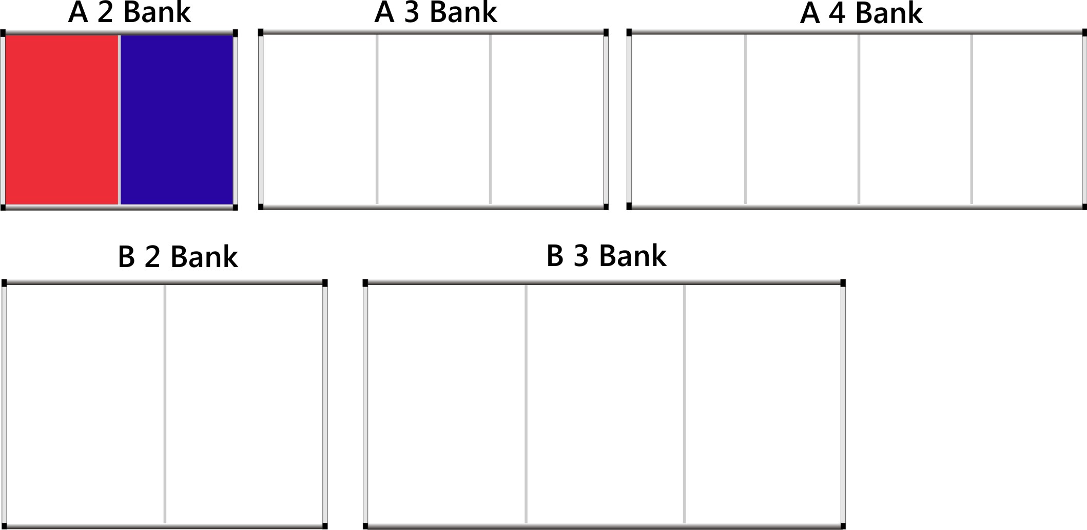Vision Multi-Bank Notice Board - Extended Colour Range - Signs 4 Schools