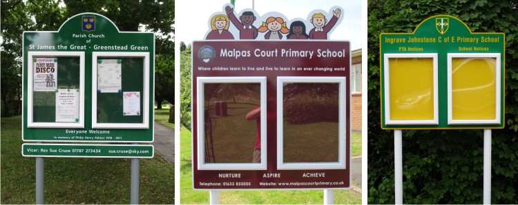 Two Door Superior External School Notice Board - Signs 4 Schools