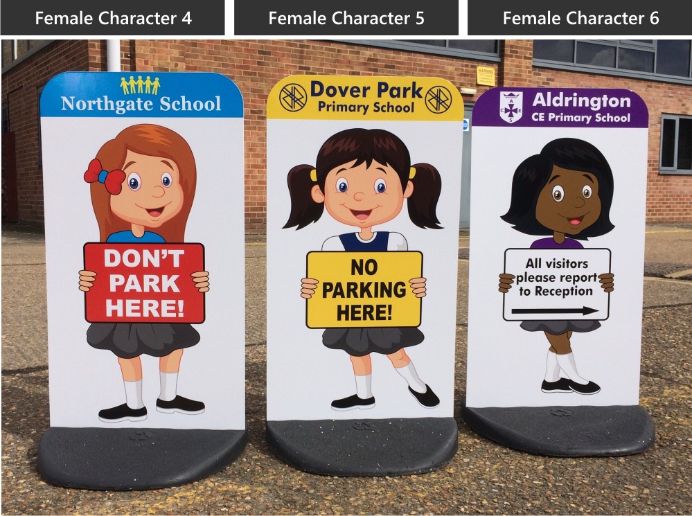 Character Child Friendly Custom Pavement Signs - Signs 4 Schools