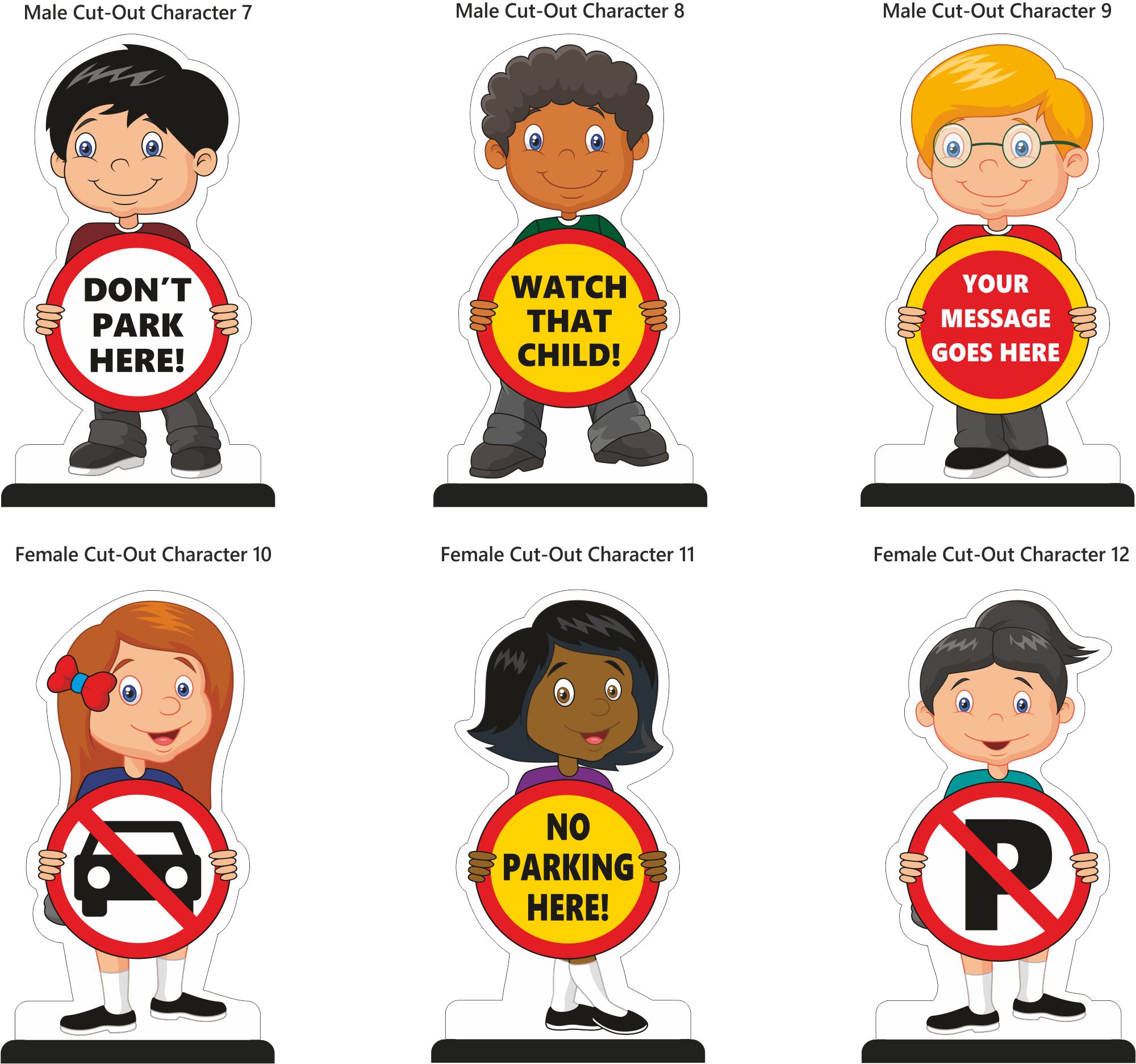 Child Friendly Cut-Out Pavement Signs - Signs 4 Schools