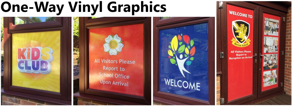 One-Way Printed Vinyl Graphics - Signs 4 Schools