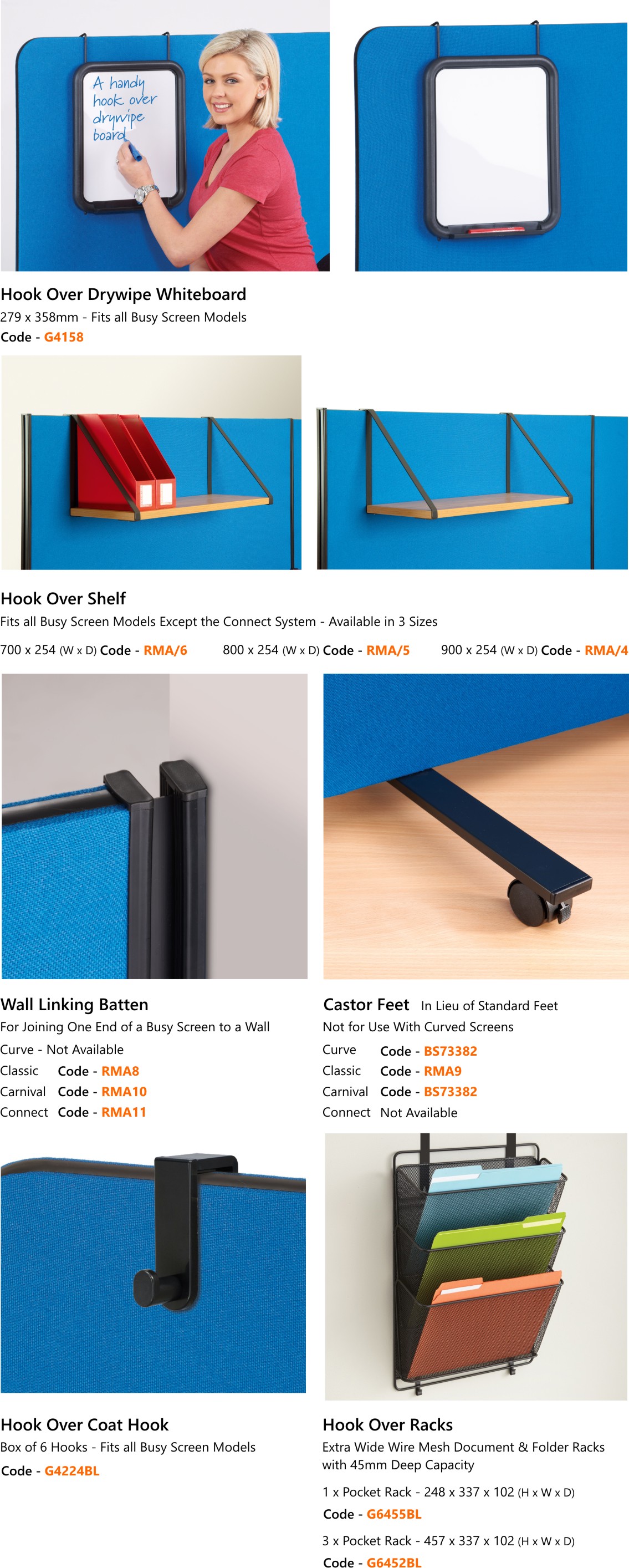 Busy Screen Range - Accessories - Signs 4 Schools