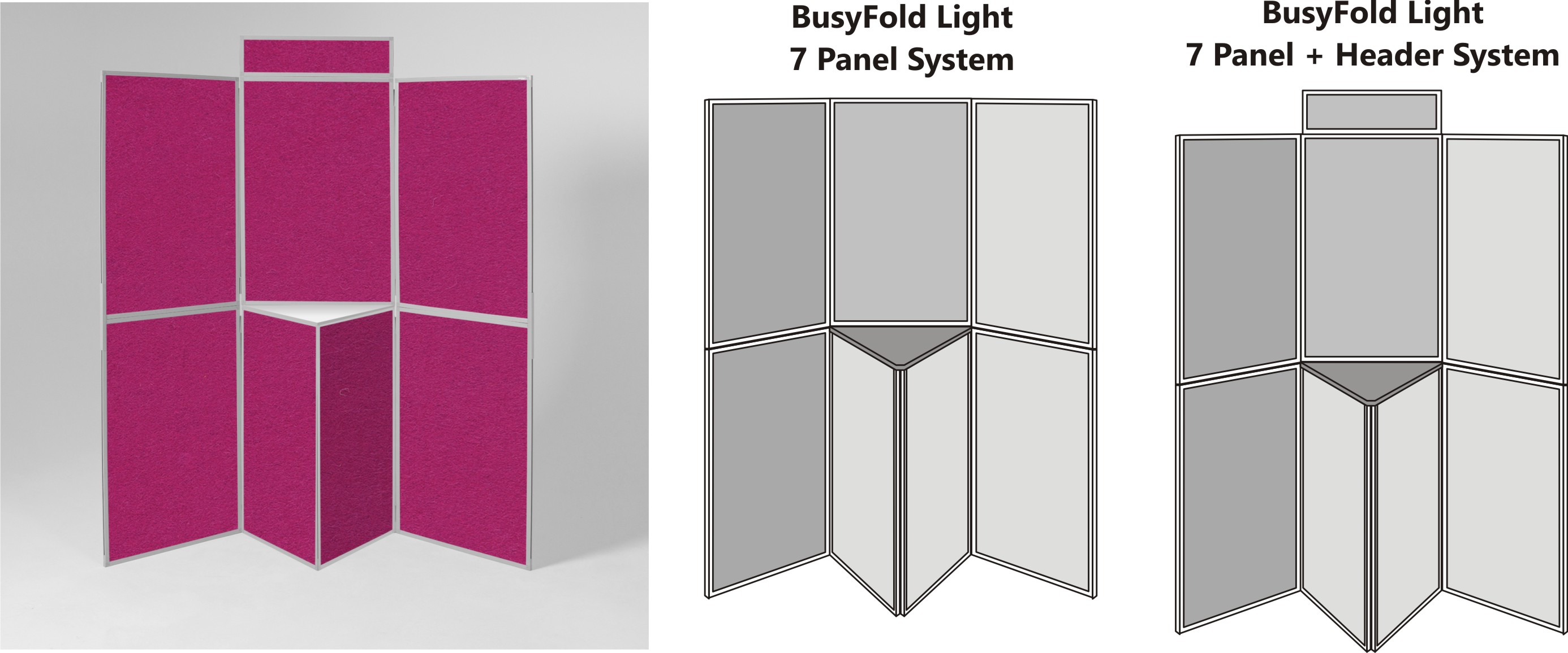 XL BusyFold Light - 7 Panel Folding Display System - Signs 4 Schools