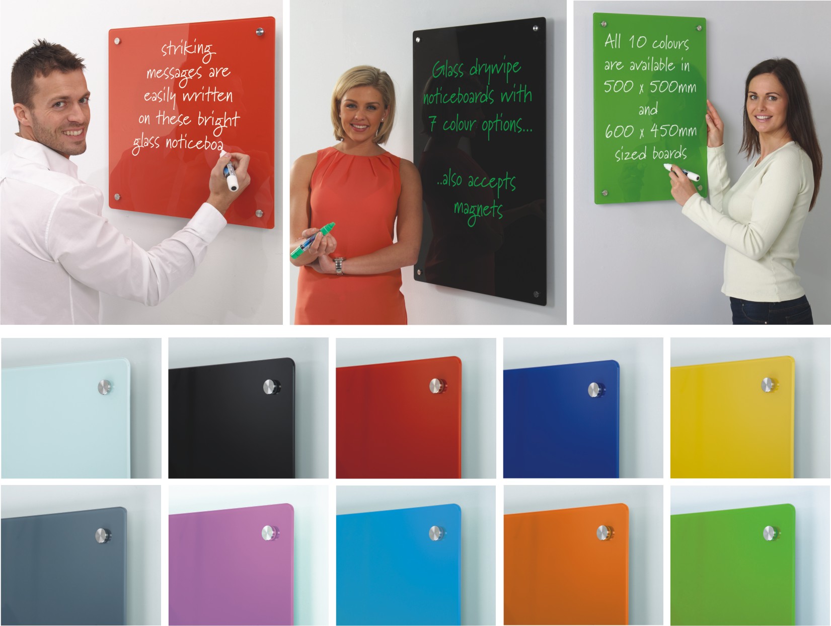 WriteOn - Coloured Glass Information Boards - Signs 4 Schools