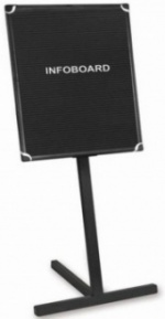 Bi-Office Black Frame Grooved Letter Board With Stand - Signs 4 Schools