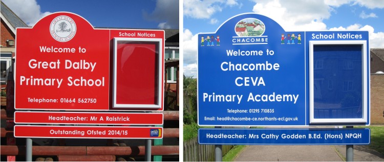 Single Superior External School Notice Board - Signs 4 Schools