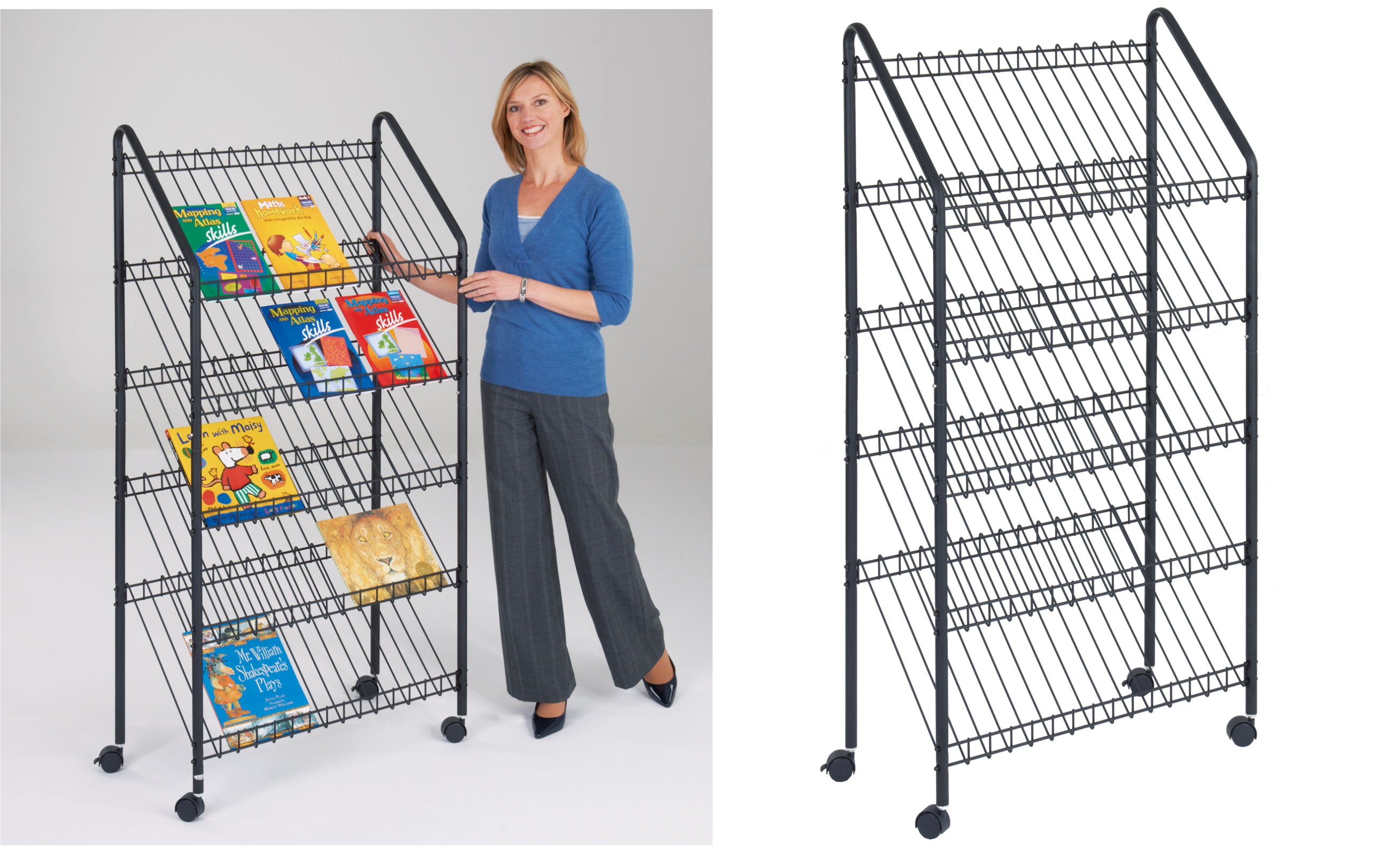 Wire Mobile Literature Rack - Signs 4 Schools