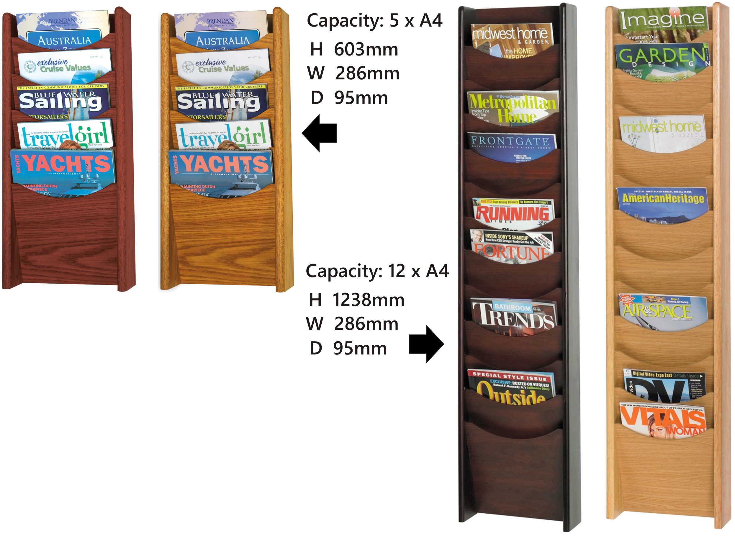 Wooden Wall Mounted Literature Dispensers - Signs 4 Schools