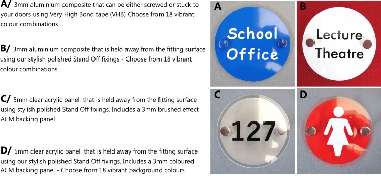 Circular Plaque Door Signs - Signs 4 Schools