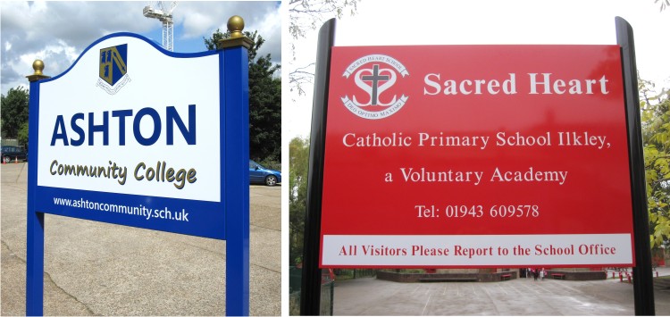 Premium Post Mounted Aluminium School Signs - Signs 4 Schools