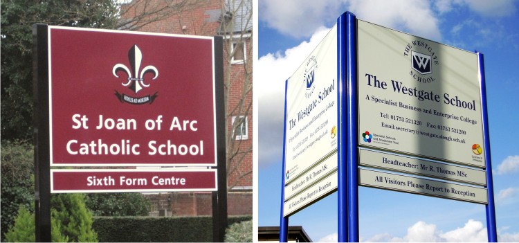 Premium Post Mounted Aluminium School Signs - Signs 4 Schools