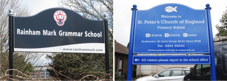 Premium Post Mounted Aluminium School Signs - Signs 4 Schools