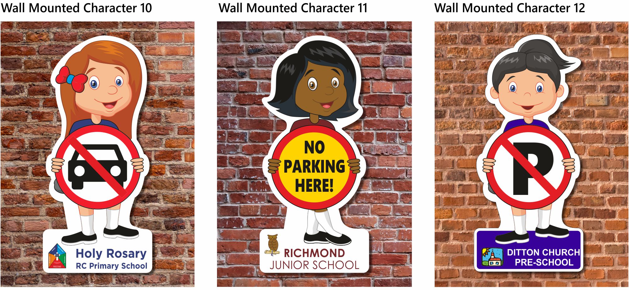 Wall Mounted Cut-Out Character Signs - Signs 4 Schools