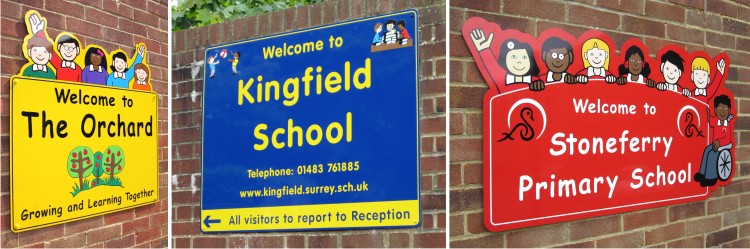 Wall Mounted ACM School Signs - Signs 4 Schools