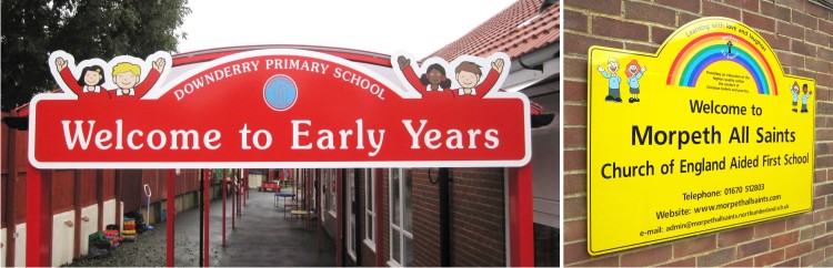 Wall Mounted ACM School Signs - Signs 4 Schools