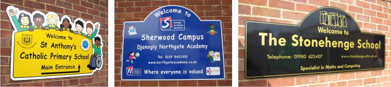 Wall Mounted ACM School Signs - Signs 4 Schools