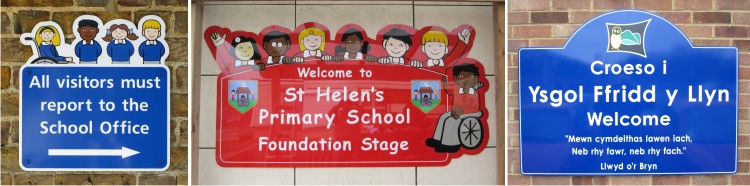 Wall Mounted ACM School Signs - Signs 4 Schools