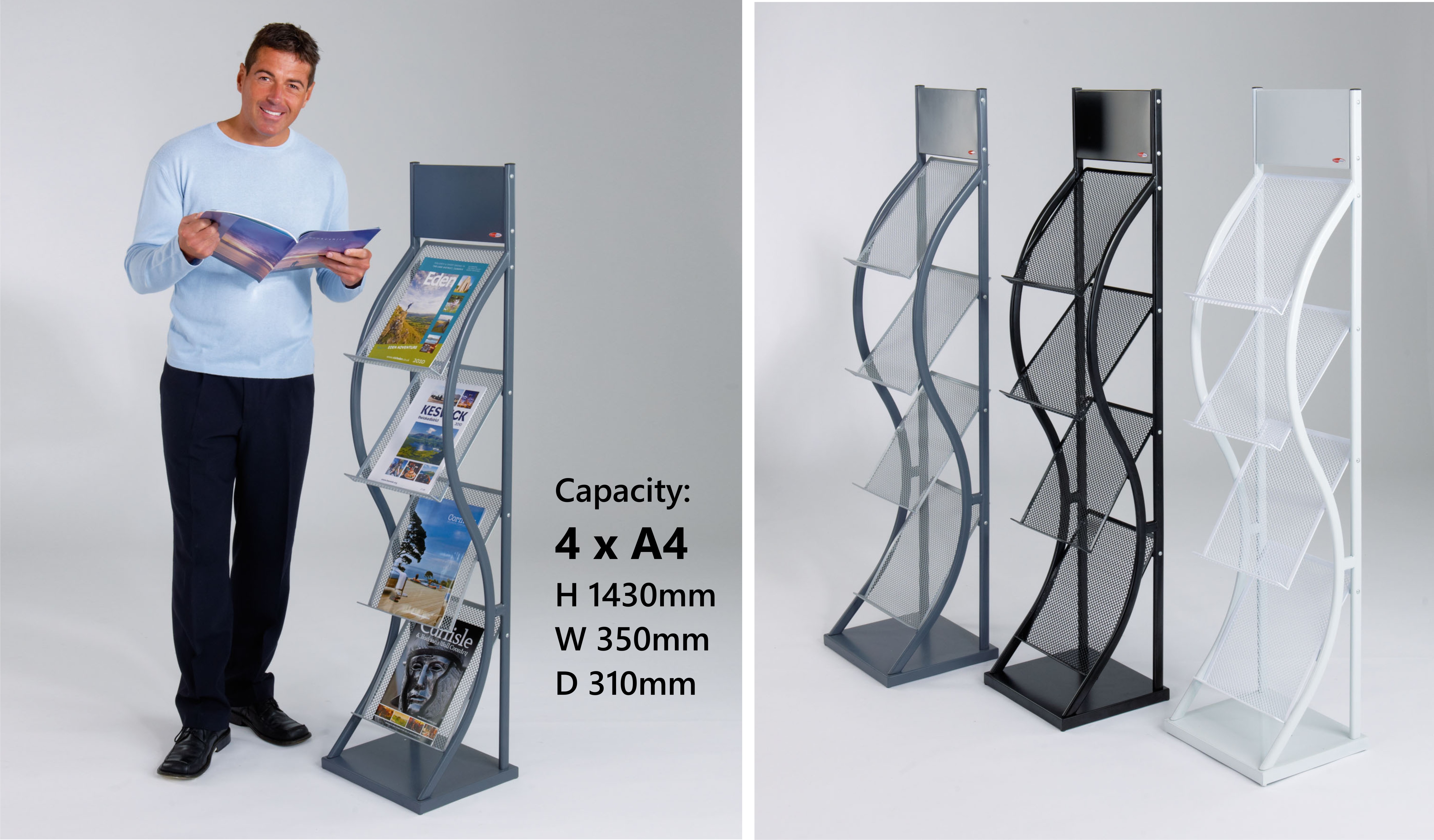 Wave Freestanding Literature Holders - Signs 4 Schools