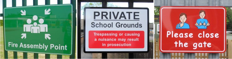 Signs For Metal Railings, Gates and Posts - Signs 4 Schools