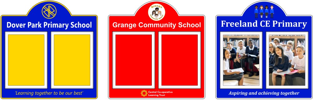 Two Door Superior External School Notice Board - Signs 4 Schools